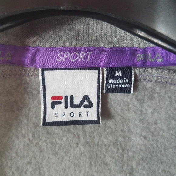 Fila | Tops | Fila Sport Grey Zip Front Jacket Size Medium | Poshmark